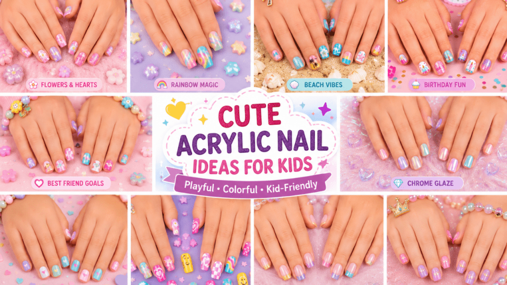 Trending Acrylic Nail Ideas for Kids 2026 (Cute & Fun)